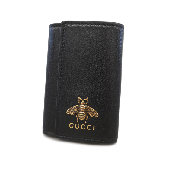 Gucci | Accessories | Auth Gucci Key Case Animalier 523683 Leather ...